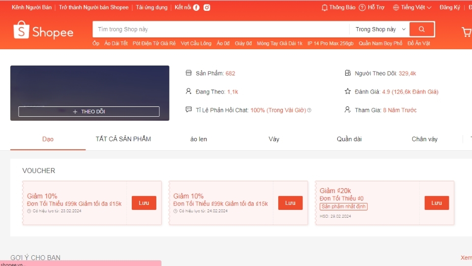 Kích thước ảnh Shopee và cách tạo banner Shopee cho người bán