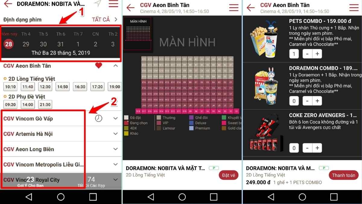 Cách đặt vé xem phim CGV qua điện thoại với nhiều ưu đãi hấp dẫn