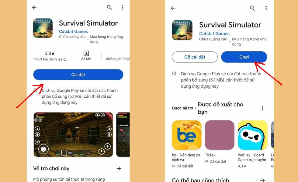 Survival Simulator - Game sinh tồn gay cấn giữa vùng đất hoang vu