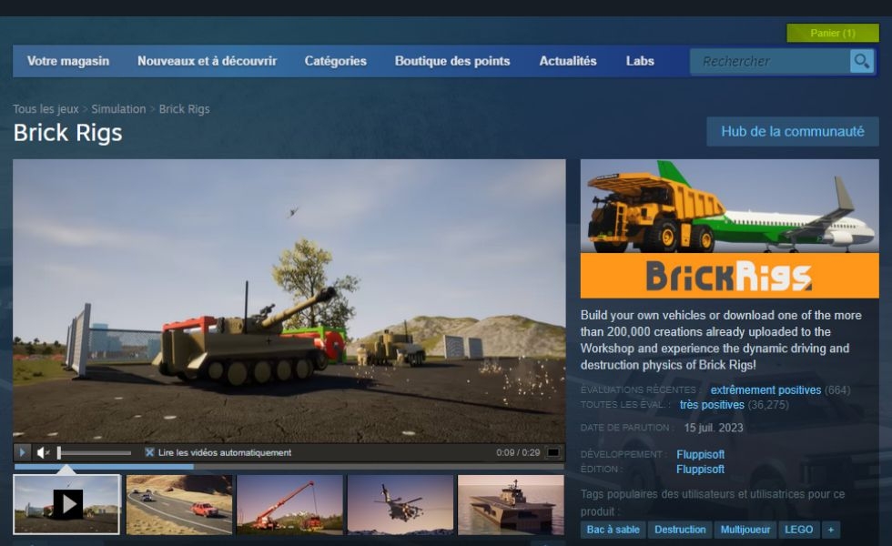 Brick Rigs - Game mô phỏng vật lý độc lạ, chế tạo siêu xe chất