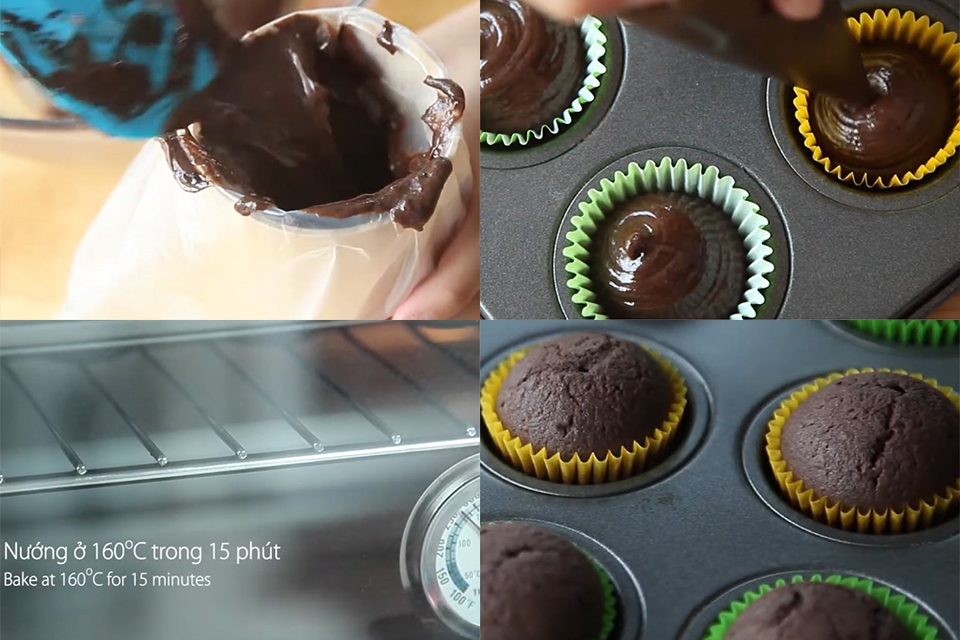 Cách làm bánh cupcake socola hấp dẫn thơm ngon tuyệt hảo