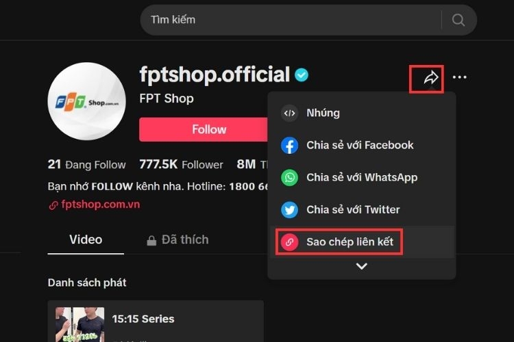 Cách lấy link TikTok để chia sẻ, tăng tương tác đơn giản