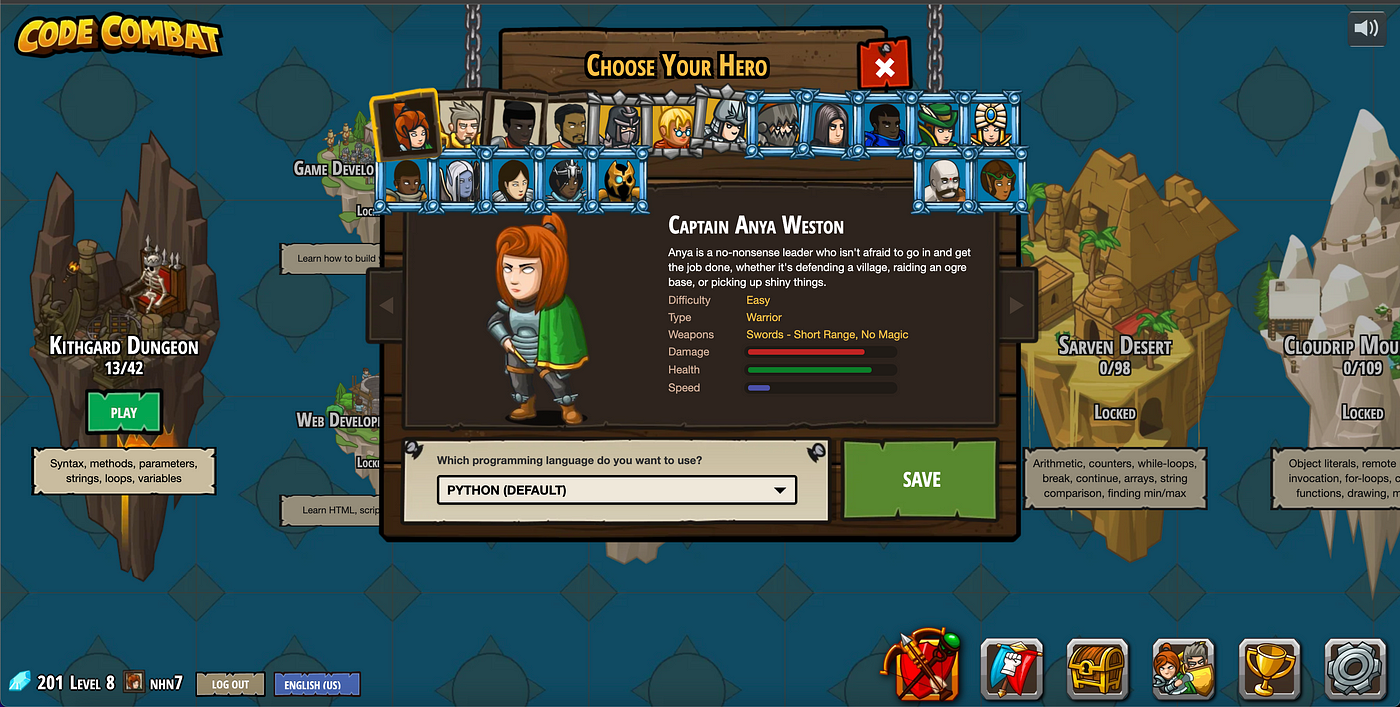 CodeCombat: Game nhập vai học code và tư duy lập trình miễn phí
