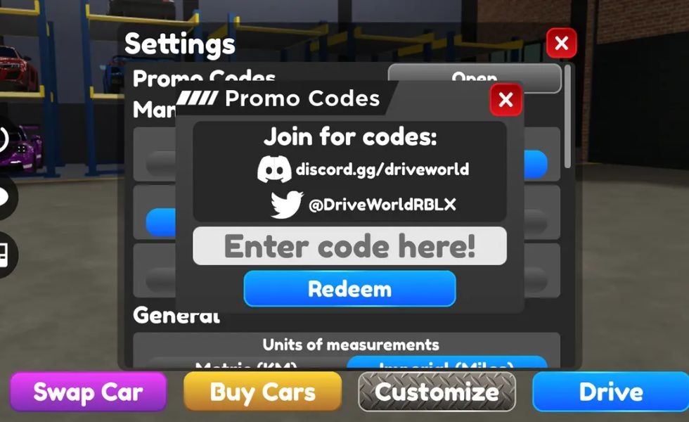 Code Drive World mới nhất 10/2025 và chi tiết cách nhập code