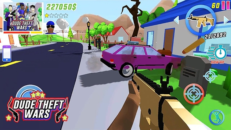 Dude Theft Wars - Trải nghiệm cuộc đua đường phố cực hấp dẫn