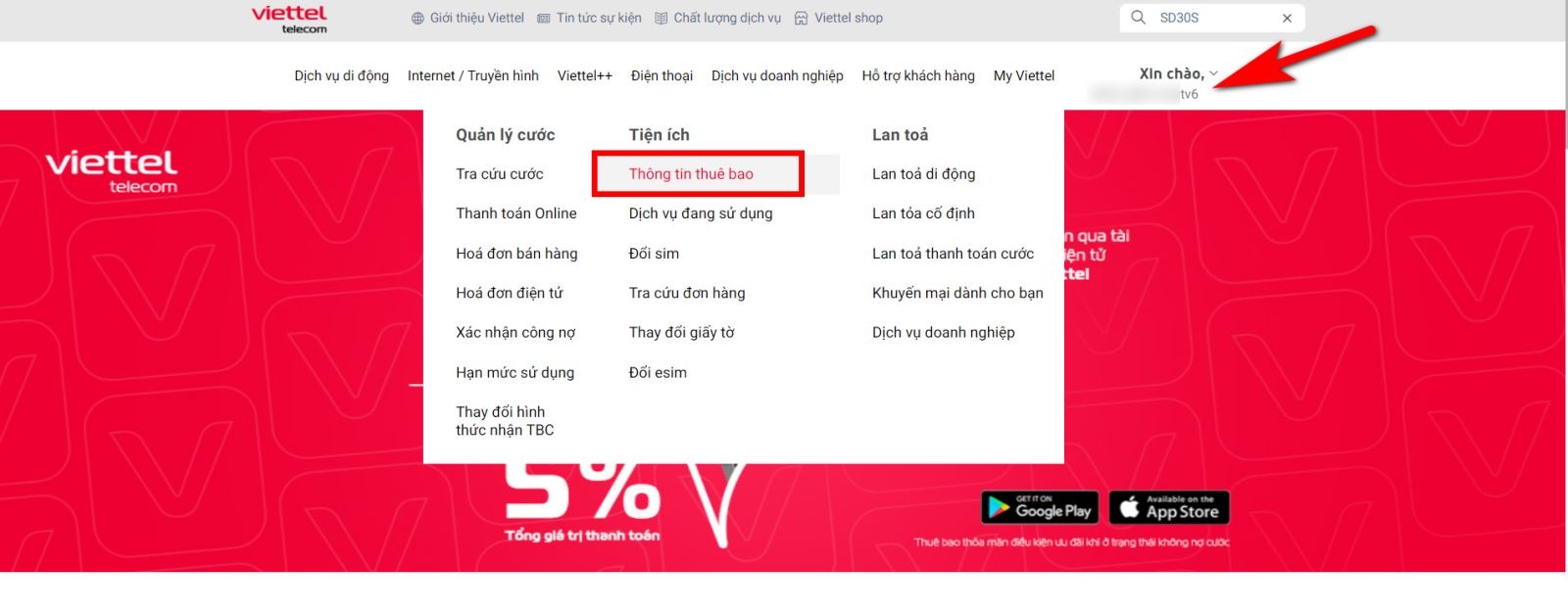 Cách tra cứu mã khách hàng Viettel qua web và ứng dụng My Viettel