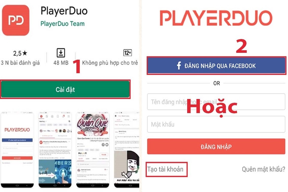 PlayerDuo: Ứng dụng mạng xã hội dành cho các streamer, game thủ