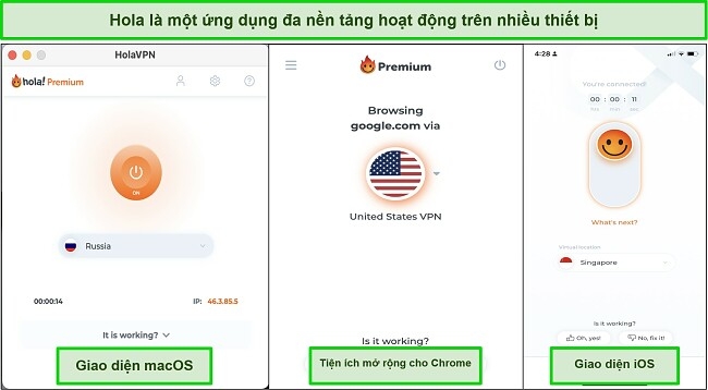 Hola VPN - phần mềm thay đổi địa chỉ IP hiệu quả