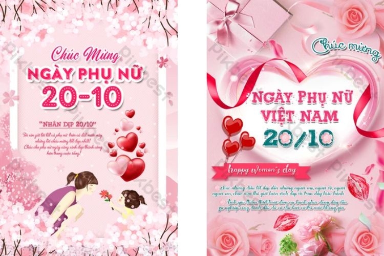 Tổng hợp Poster 20/10 độc đáo kèm hướng dẫn thiết kế chi tiết