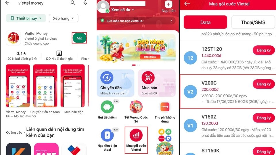 Hướng dẫn cách đăng ký gói cước V200C của Viettel ưu đãi khủng