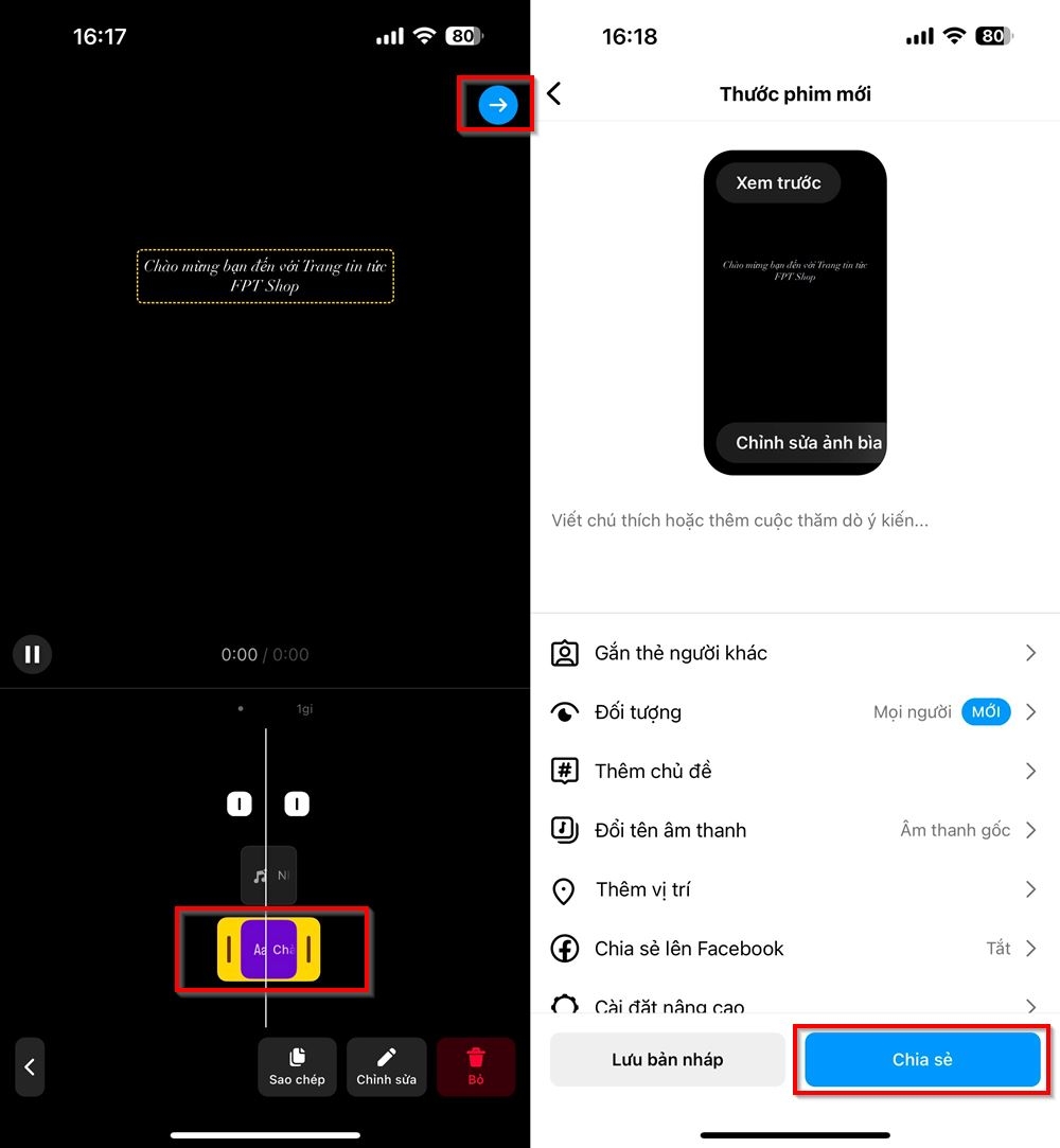 Hướng dẫn bạn cách ghim văn bản trong video Reel Instagram