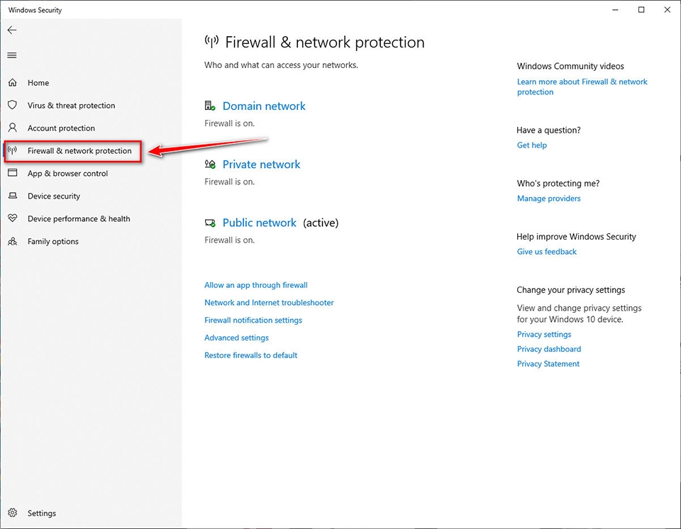Cách bật tường lửa Win 10 để ngăn chặn các truy cập trái phép