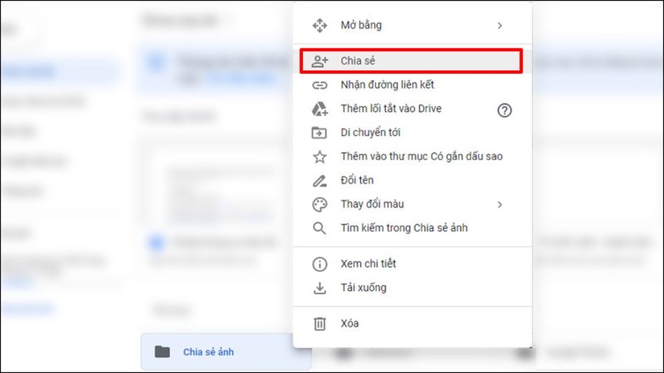 Hướng dẫn tạo link drive, lấy link chia sẻ trên điện thoại, PC