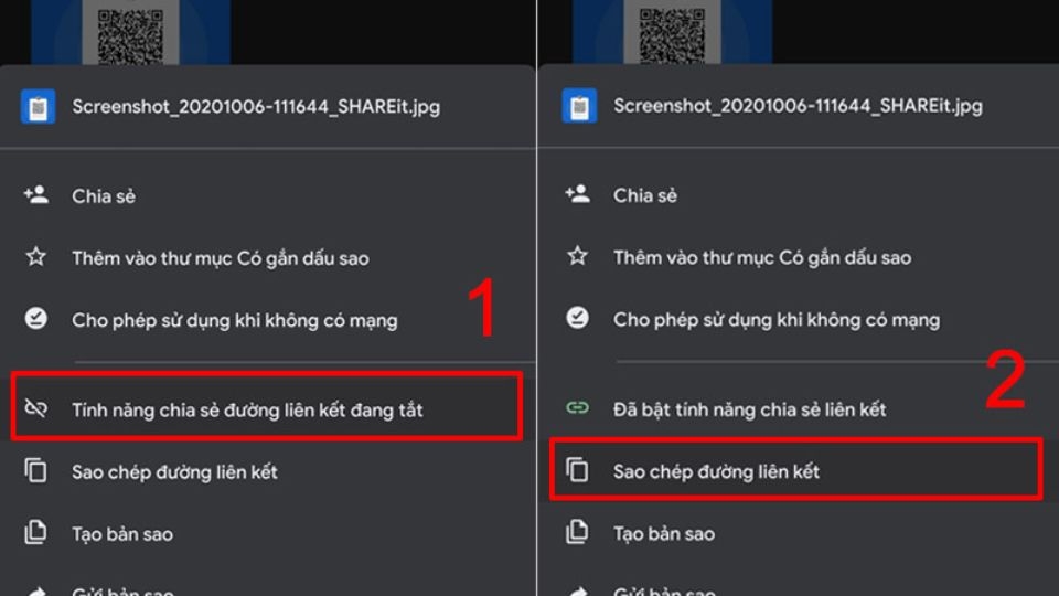 Hướng dẫn tạo link drive, lấy link chia sẻ trên điện thoại, PC