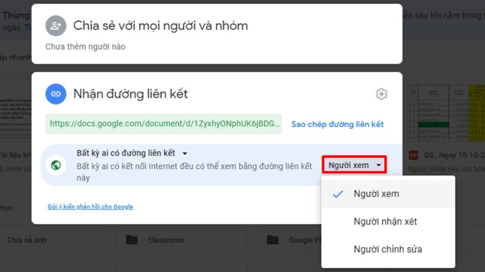 Hướng dẫn tạo link drive, lấy link chia sẻ trên điện thoại, PC