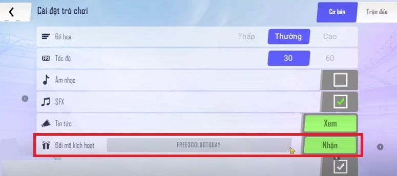 Mã code Football Pro VTC code mới nhất 12/2025 và cách nhập