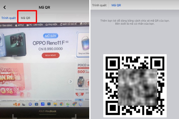 Hướng dẫn cách lấy mã QR Facebook đơn giản trên điện thoại