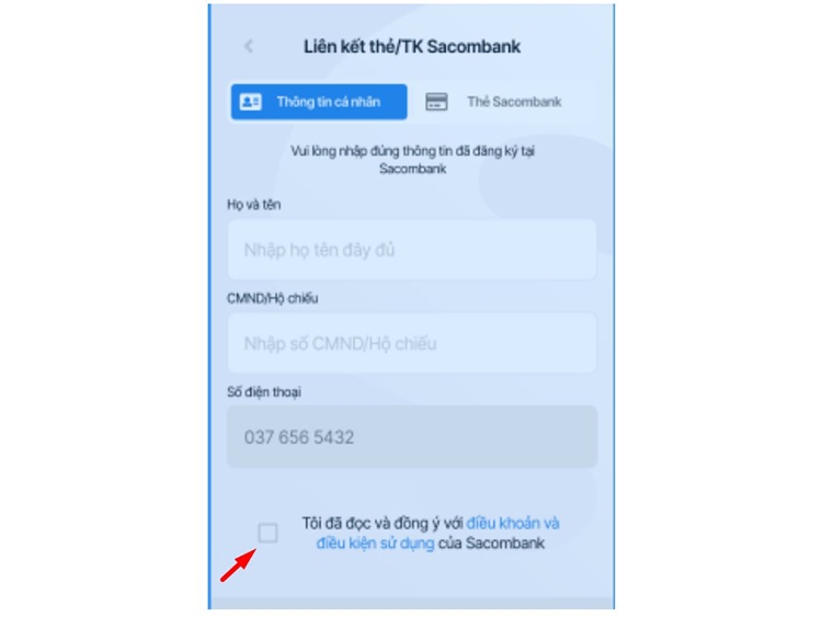 Cách định danh Sacombank Pay nhanh chóng trên điện thoại