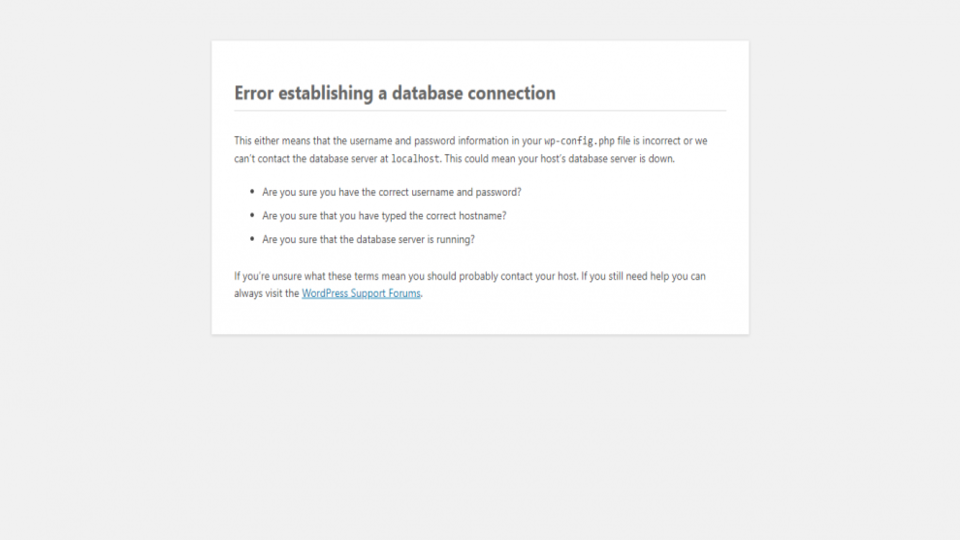 Cách sửa lỗi Error Establishing A Database Connection nhanh chóng