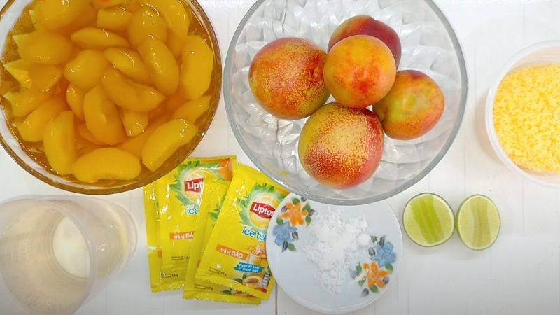 Hướng dẫn cách làm trà đào dầm thơm ngon ngọt mát thanh nhiệt