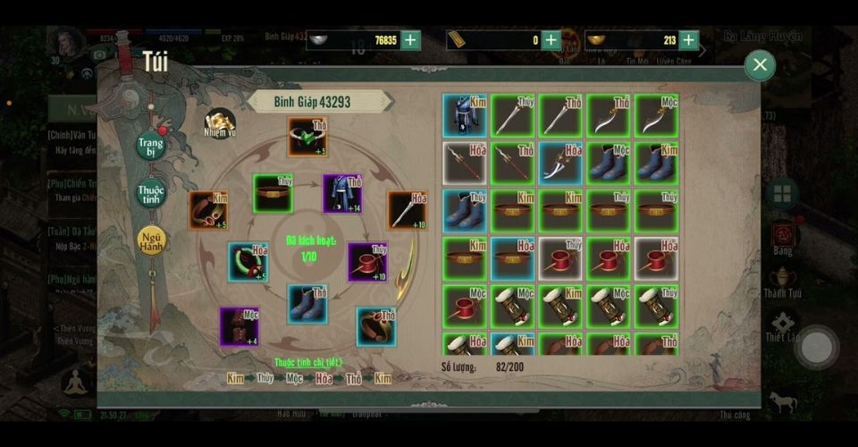 Ngũ hành Võ Lâm 1 - Làm rõ hệ thống Kim, Mộc, Thủy, Hỏa, Thổ