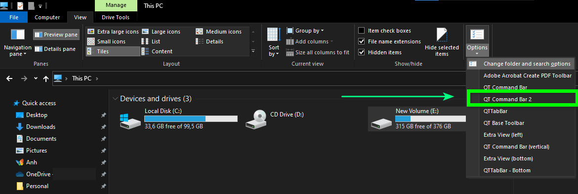 QTTabBar: Mời dùng thử công cụ bật tab trong Windows Explorer