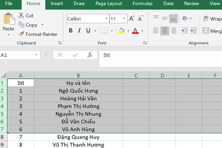 Cách gọi phím tắt Merge Cell trong Excel nhanh chóng