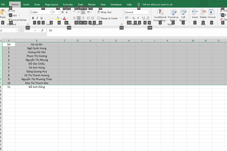 Cách gọi phím tắt Merge Cell trong Excel nhanh chóng Cách gọi phím tắt Merge Cell trong Excel nhanh chóng