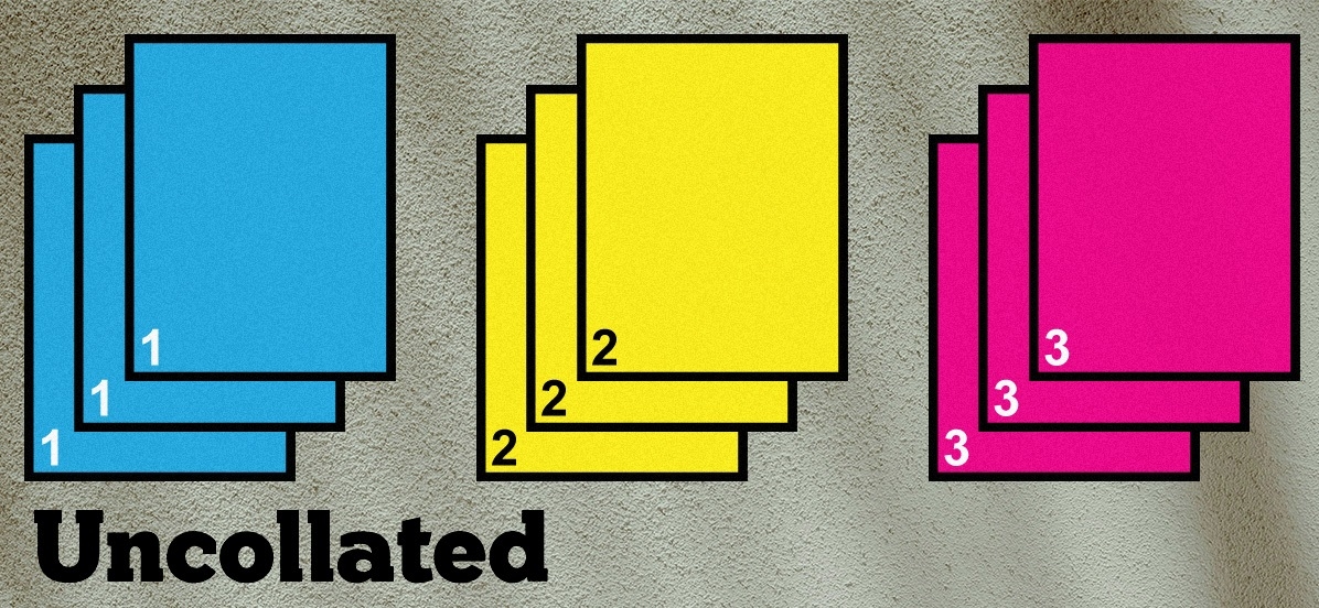 Collated printing là gì? Hướng dẫn sử dụng Collated và Uncollated