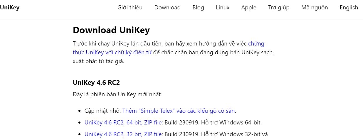 Hướng dẫn tải phần mềm Unikey Win 11, hỗ trợ gõ tiếng Việt