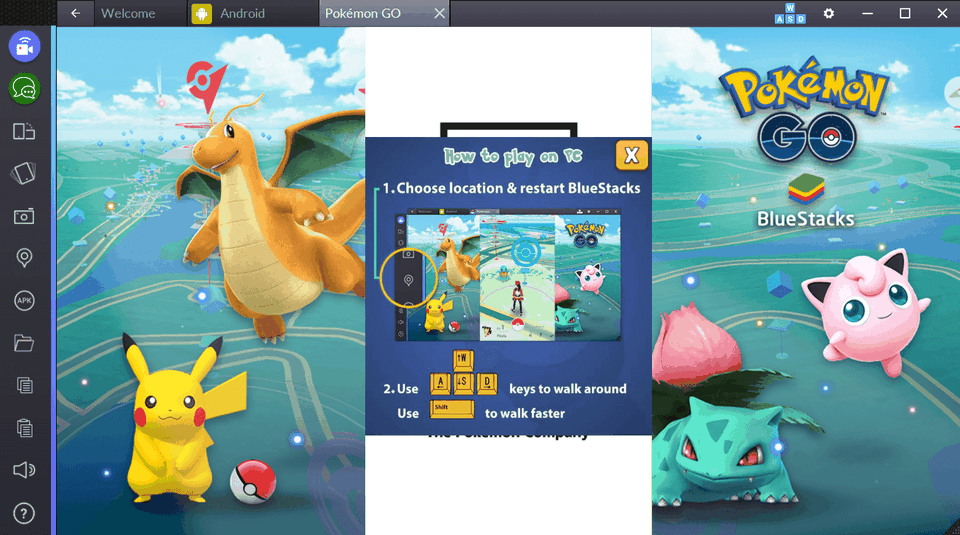 Cách chơi Pokemon Go trên PC bằng BlueStacks, NoxPlayer
