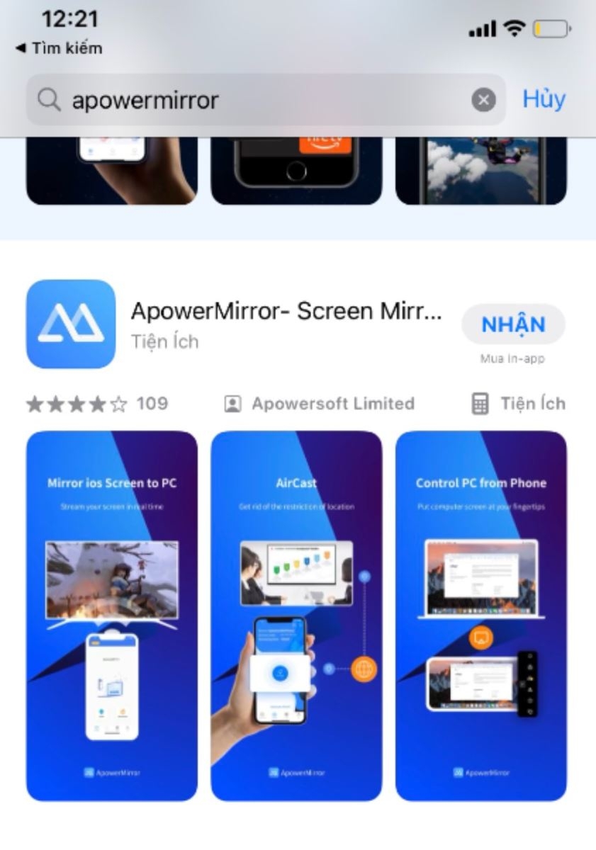 Cách dùng ApowerMirror để kết nối điện thoại, màn hình máy tính