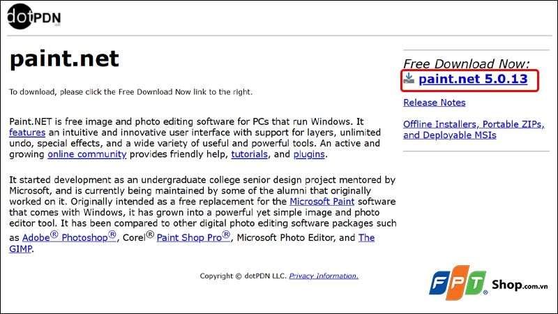 Tải Paint.NET miễn phí: Biến hóa hình ảnh vô cùng đơn giản