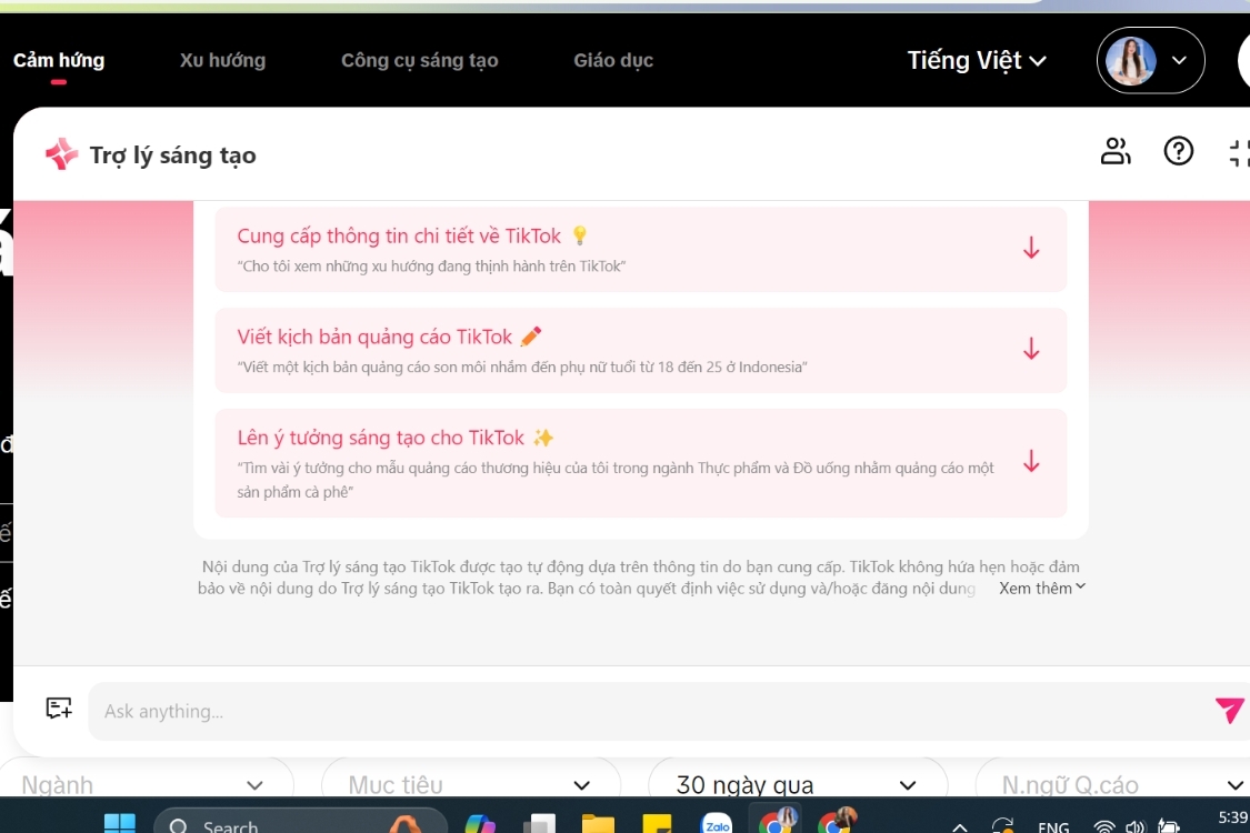 TikTok Creative Center - Trung tâm Sáng tạo dành cho TikToker