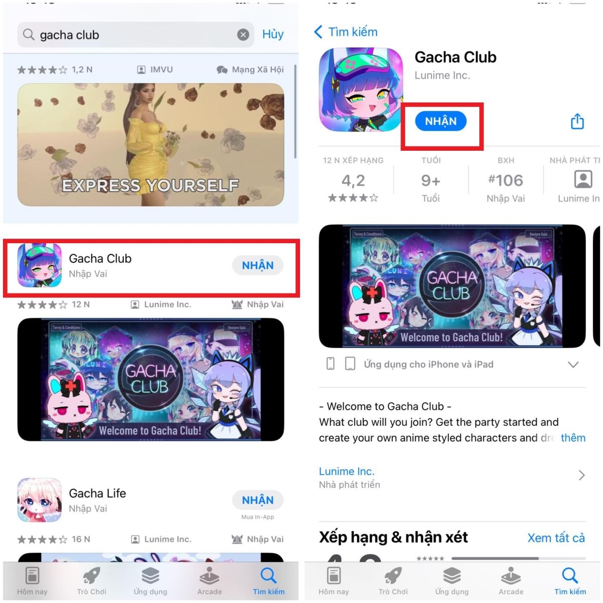 Gacha Club - Game nhập via anime hay nhất hiện nay