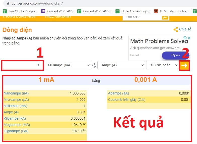 1mA bằng bao nhiêu A? Hướng dẫn chuyển đổi từ mA sang A đơn giản