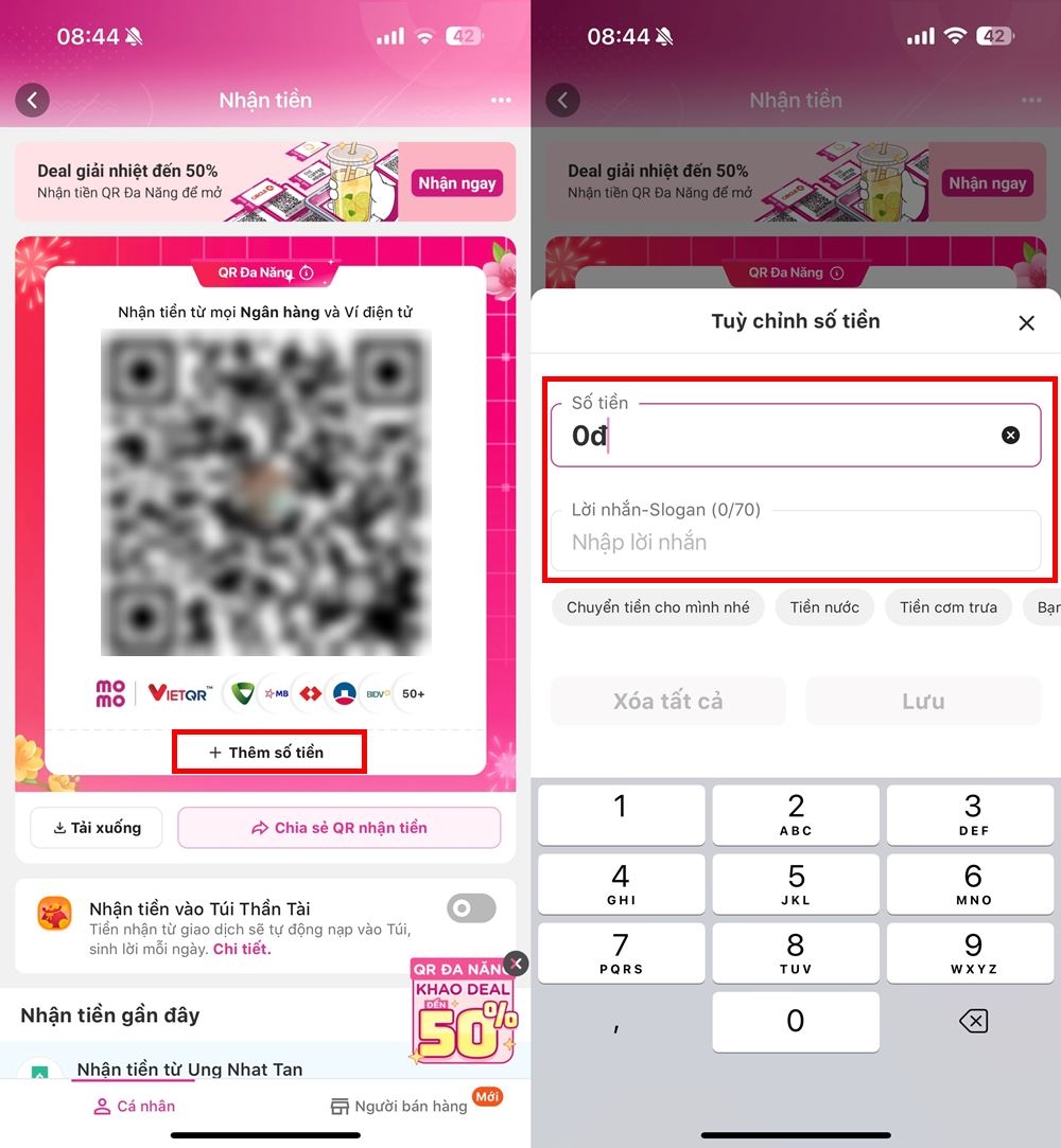 Cách tạo mã QR có sẵn số tiền cần chuyển trên MoMo cực tiện lợi