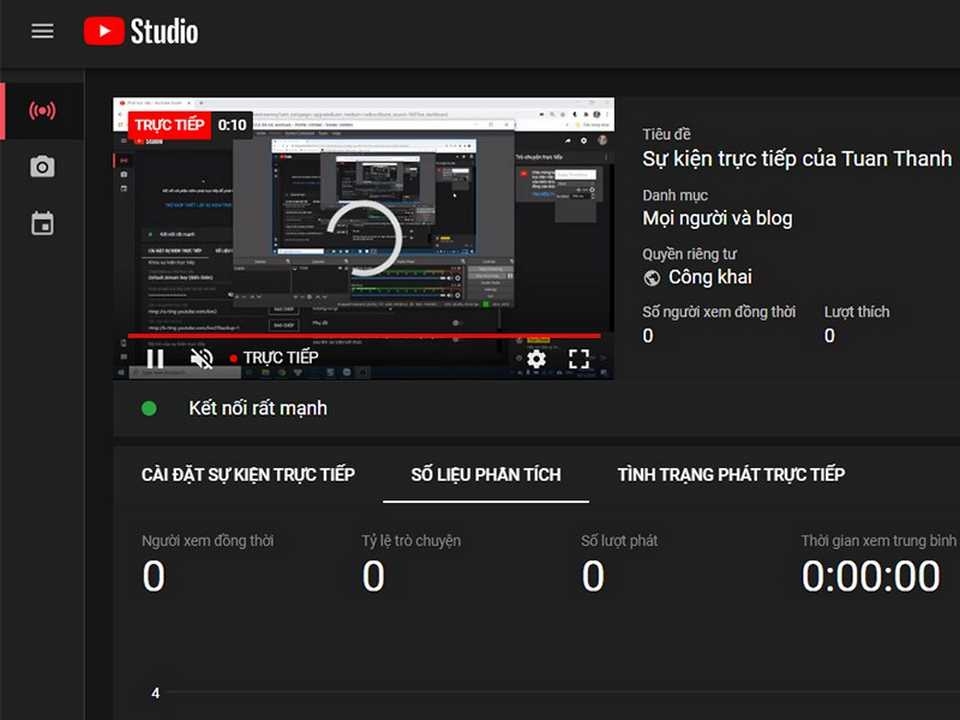 Cách dùng Youtube OBS Live Stream phát trực tiếp trên máy tính