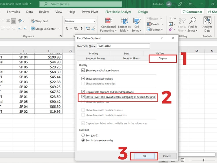 Pivot Excel là gì? Hướng dẫn cách dùng Pivot Table trong Excel