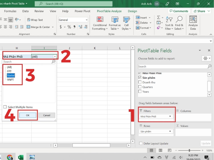 Pivot Excel là gì? Hướng dẫn cách dùng Pivot Table trong Excel