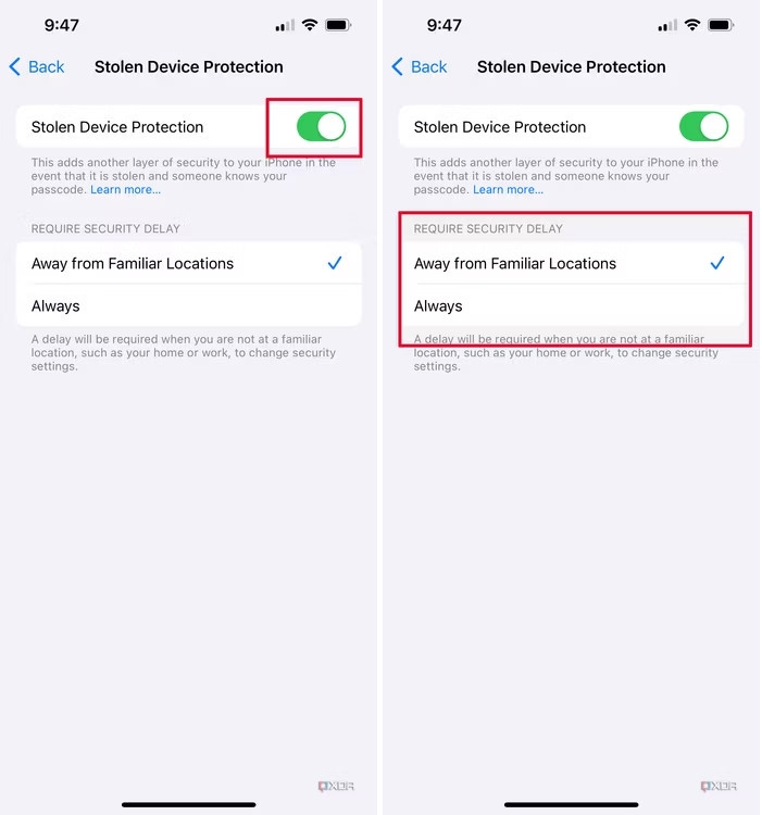 Mách bạn cách bật tính năng bảo vệ thiết bị iOS 17