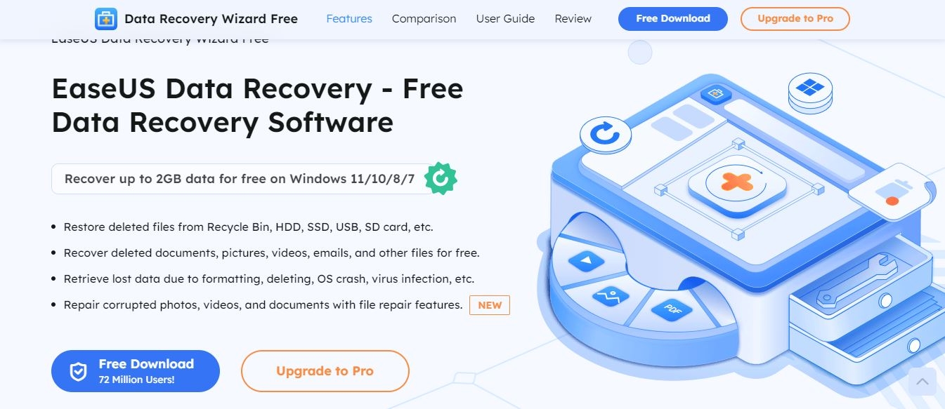Sử dụng EaseUS Data Recovery Wizard khôi phục dữ liệu đã xóa