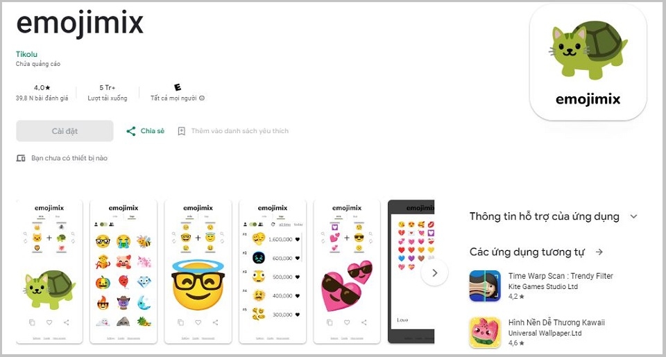 Cách ghép biểu tượng cảm xúc với Emojimix siêu đơn giản