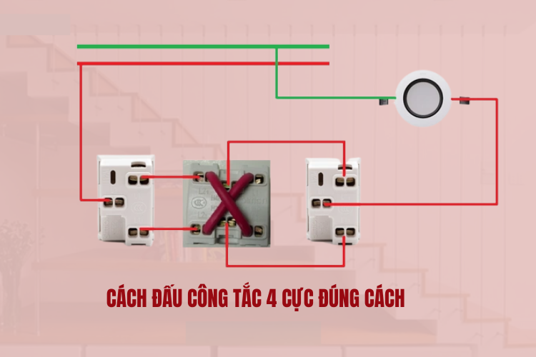 Công tắc 4 cực là công tắc gì, cách đấu công tắc 4 cực