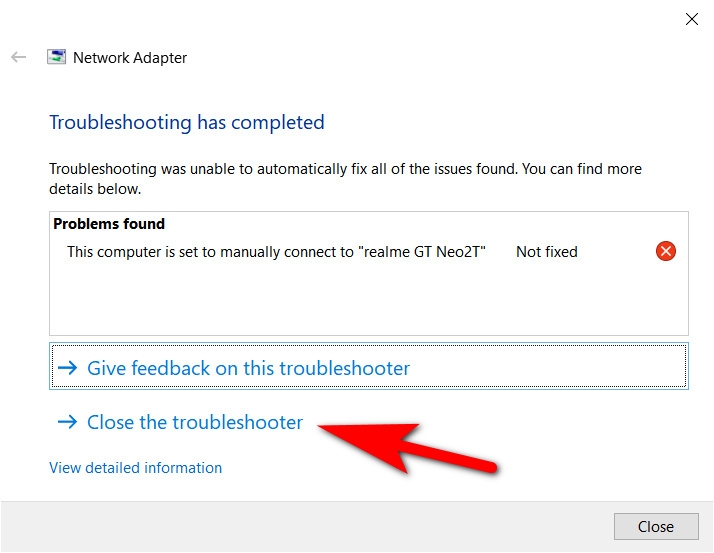 Sửa lỗi can't connect to this network thường gặp trên máy tính