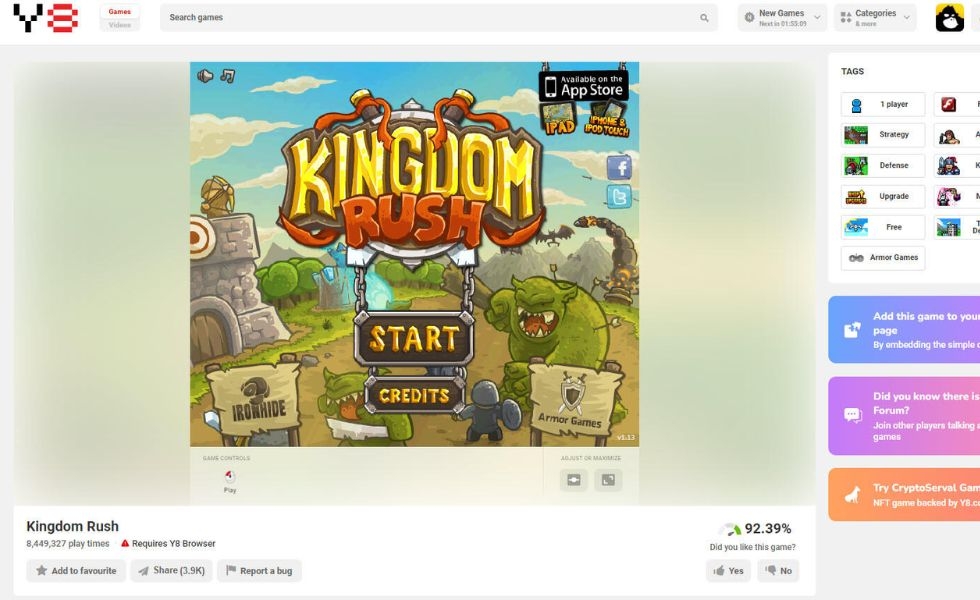 Y8 Browser: Trình duyệt dành cho Windows - Thế giới game miễn phí