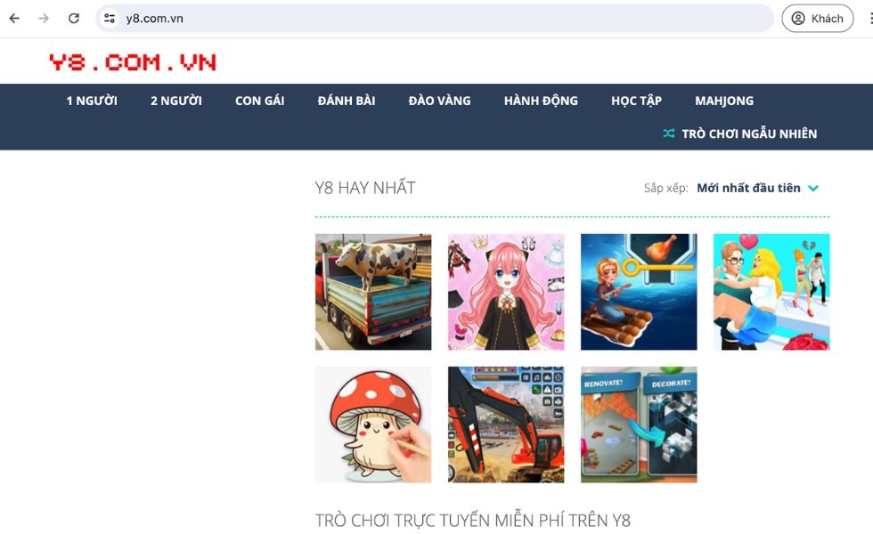 Y8 Browser: Trình duyệt dành cho Windows - Thế giới game miễn phí