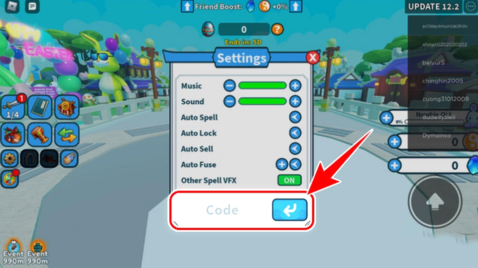 Cập nhật danh sách code Weapon Fighting Simulator mới nhất 2024