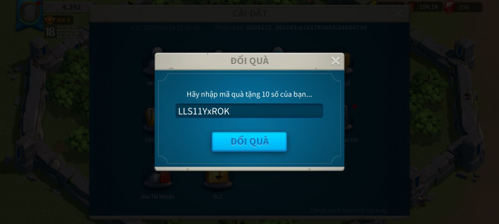 Tổng hợp code Rise of Kingdoms mới nhất 12/2025 và cách nhập