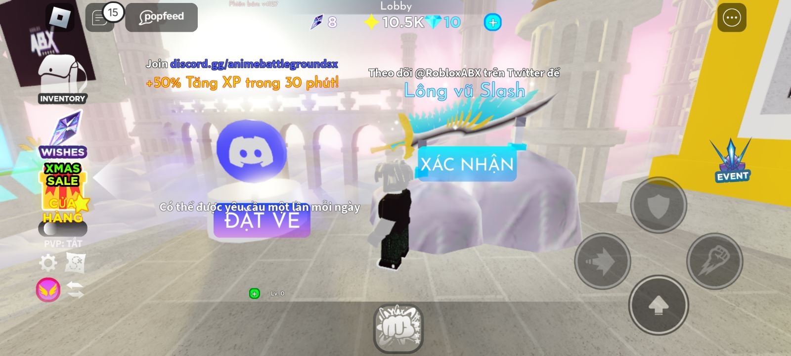 Code Anime Battlegrounds X giúp bạn chinh phục đấu trường anime